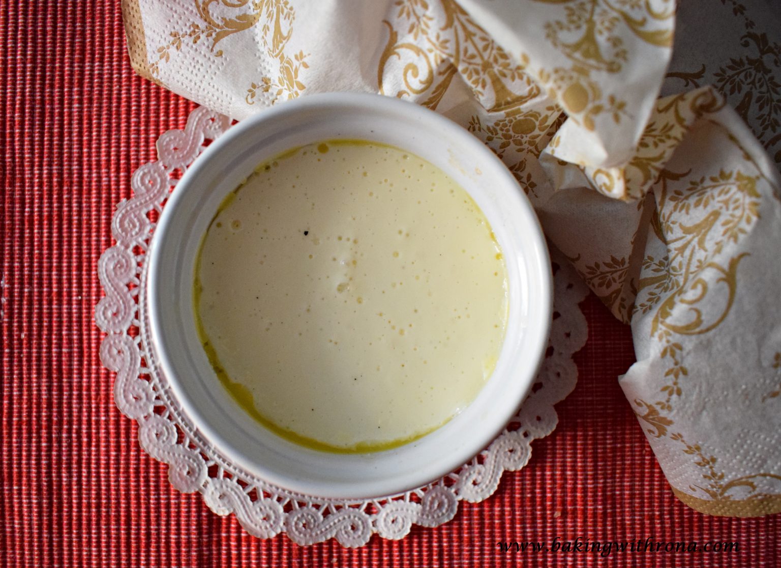 Baked Yoghurt Pudding :Simple Dessert - Baking with Rona